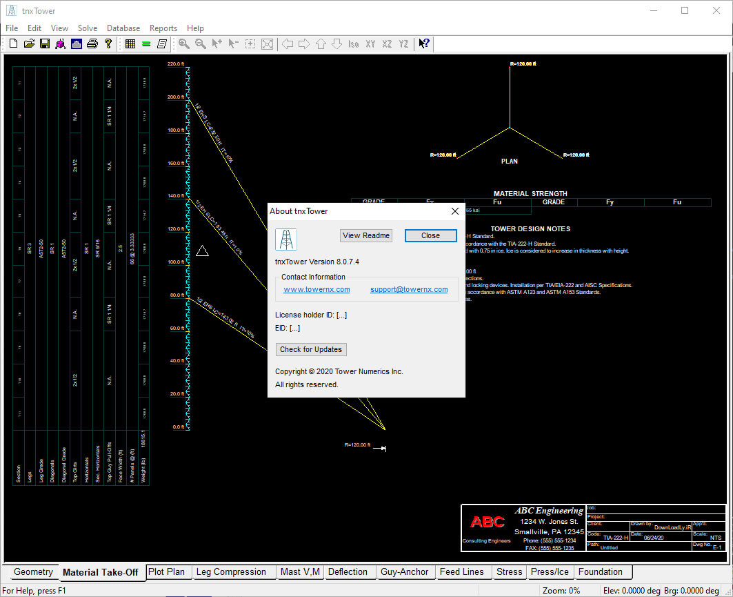 Download Tower Numerics tnxTower 8.3.0.5 (January 2026 Update)