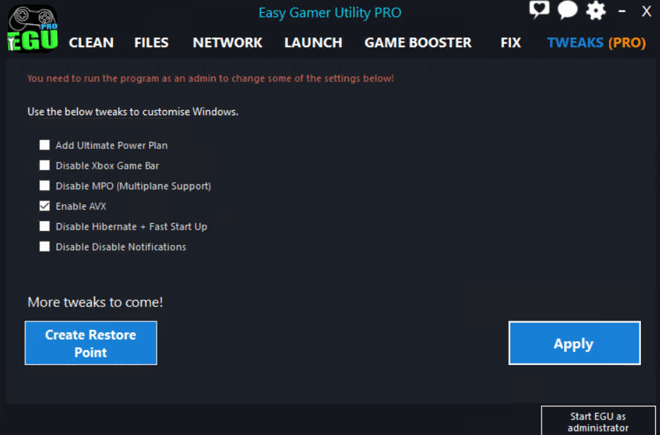 Download Easy Gamer Utility PRO 1.3.77 (October 2025 Update)